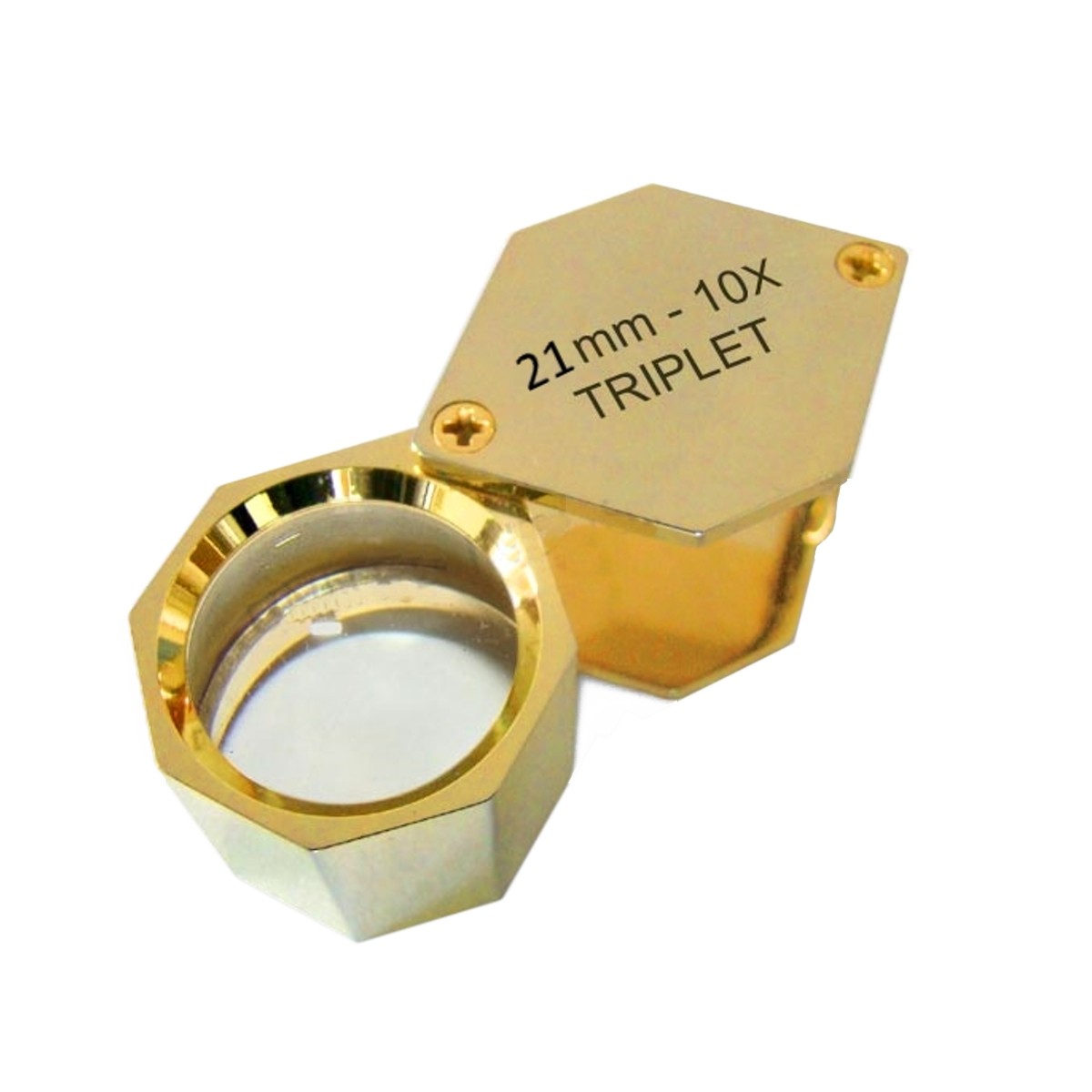 Triplet Lupe VISICON GOLD 21x10. Diese Einschlaglupe / Taschenlupe ist ...