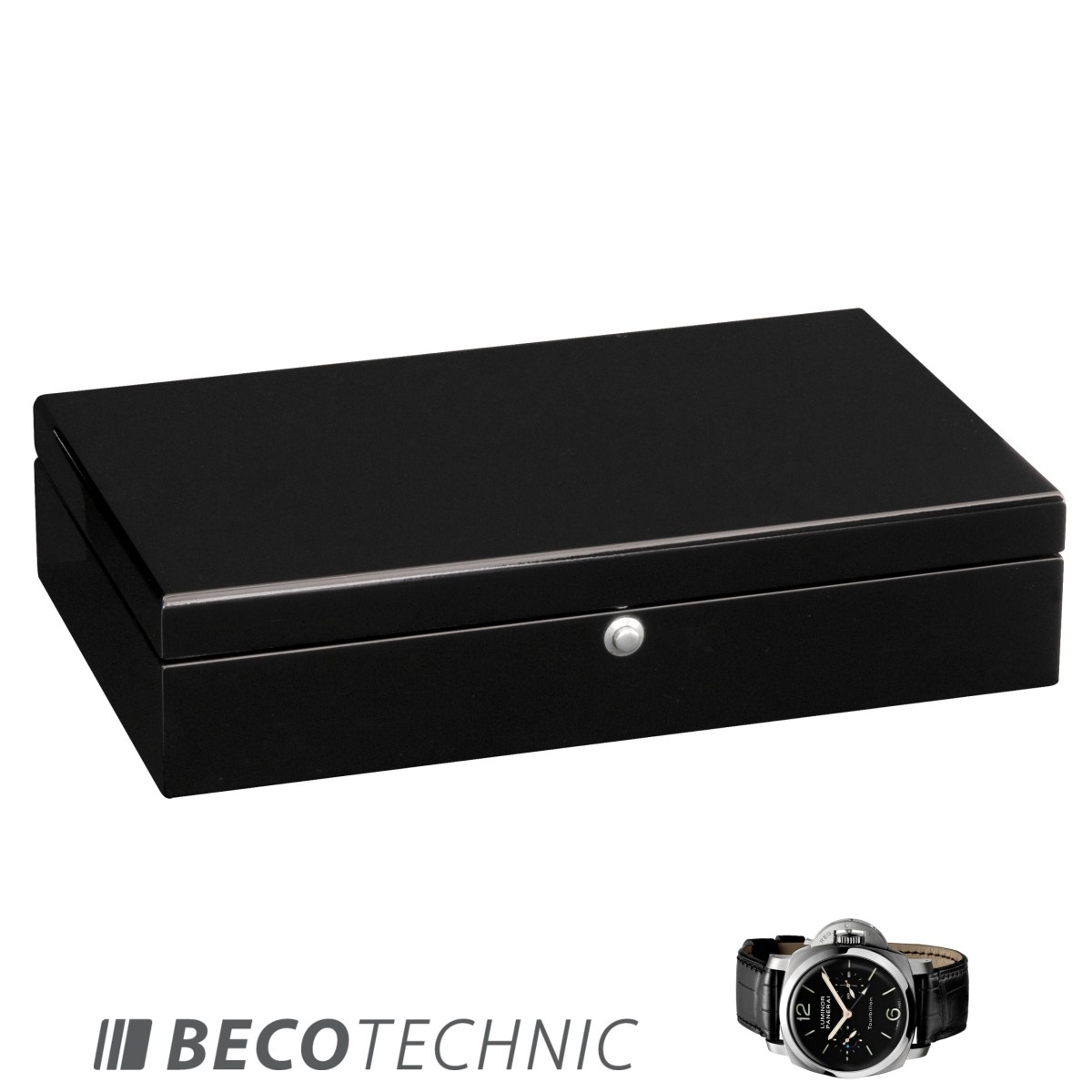 Uhrensammlerbox Beco PIANO CASTLE 10 Silk - Eine schwarze Uhrenbox ...