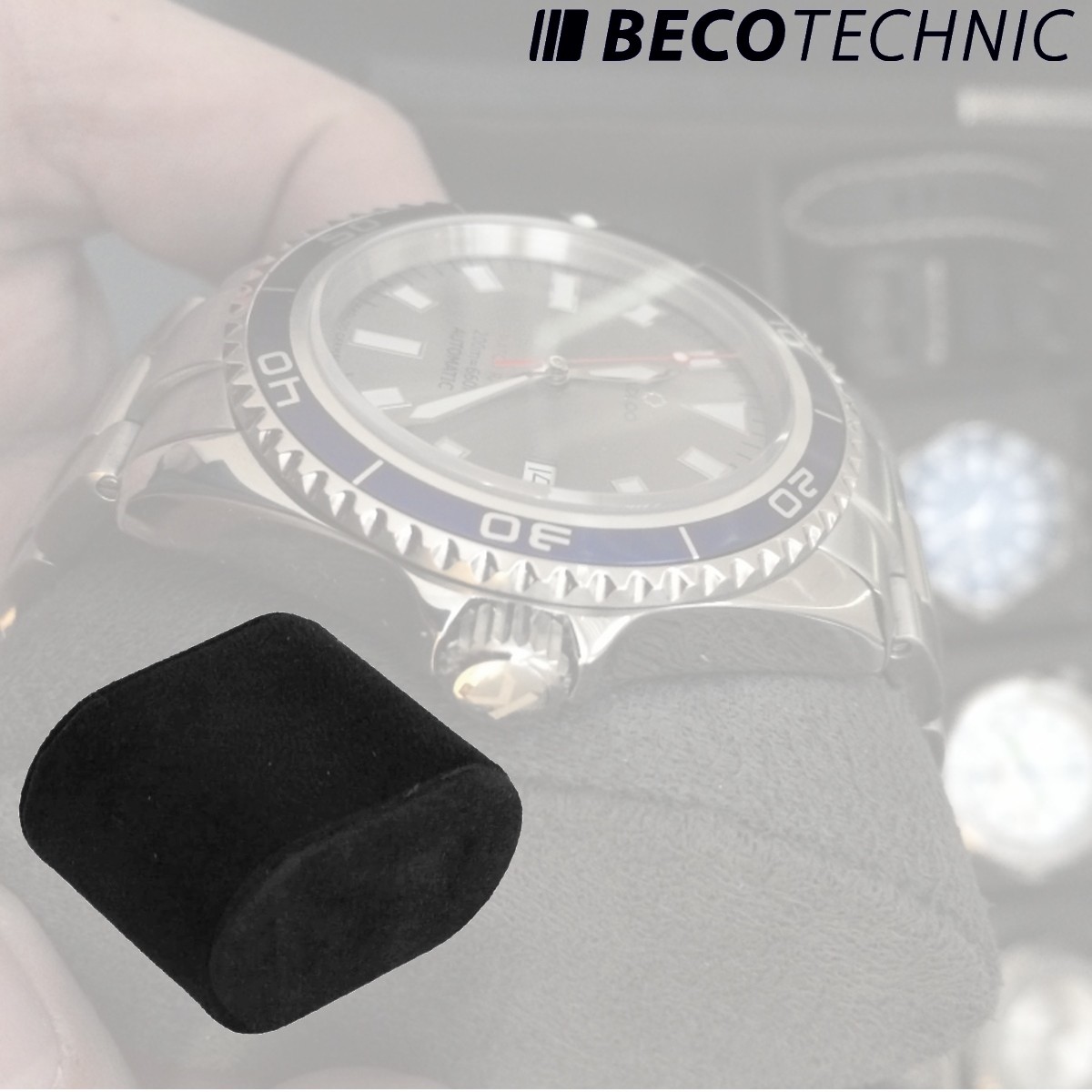 Hochwertige Uhrenbox für 10 große Uhren von Beco, Makassar Echtholz ...