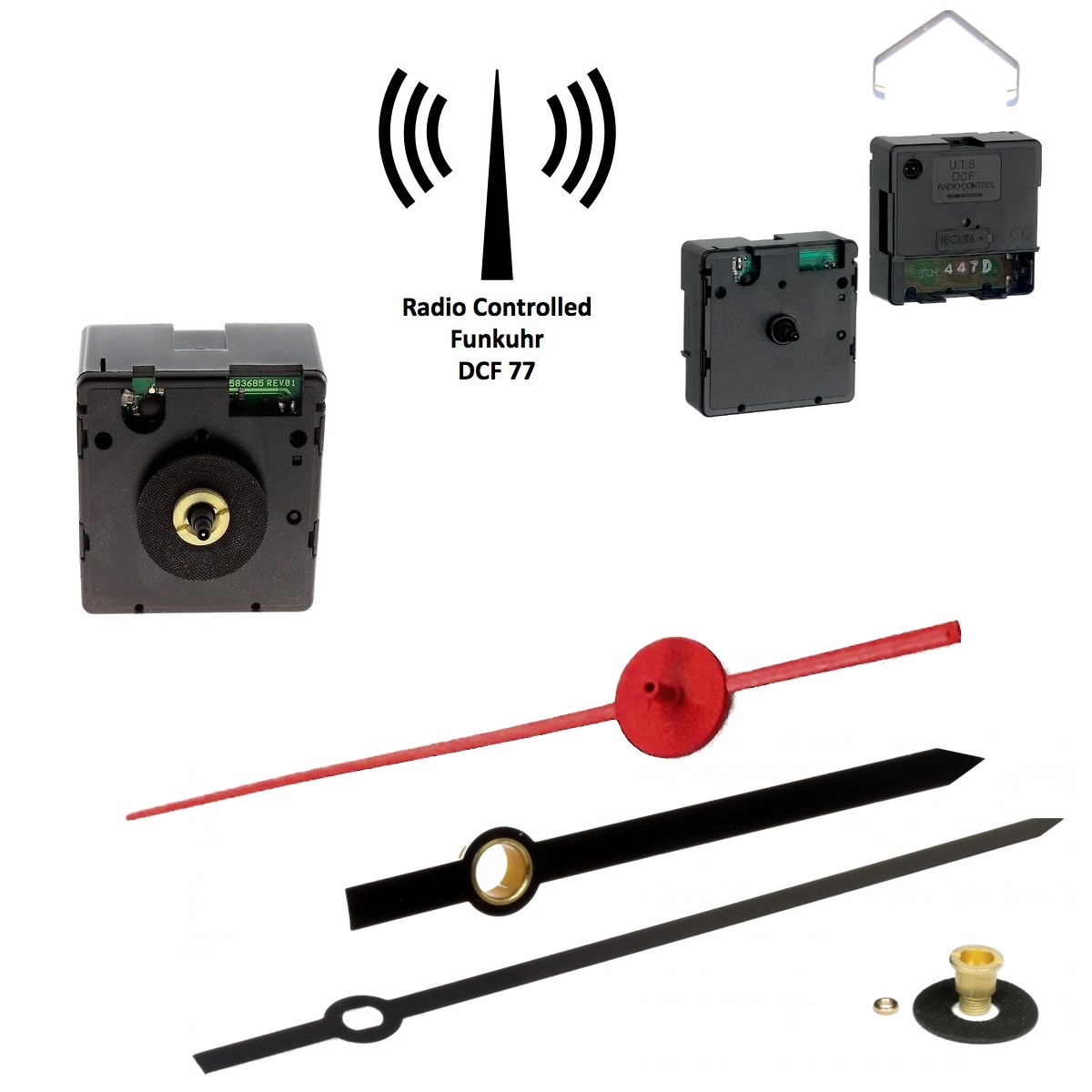 UTS 700 DCF PREMIUM 17 Funkuhrwerk komplett Set - Das Funkuhr Set zum ...