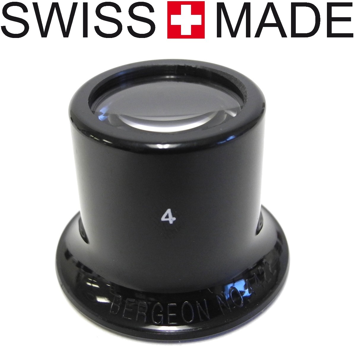 3 Bergeon 4422 Uhrmacherlupen 2,5 bis 6,7fach schweizer Augenlupen im Set