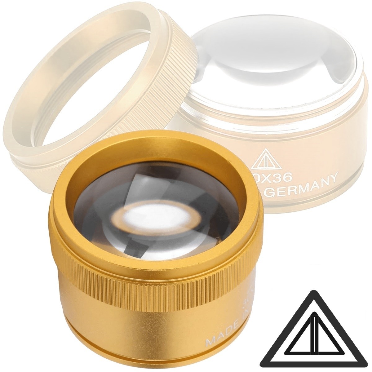 PLANET Tisch und Standlupe 30x36 gold - Lupe für Uhrmacher und Juwelier ...